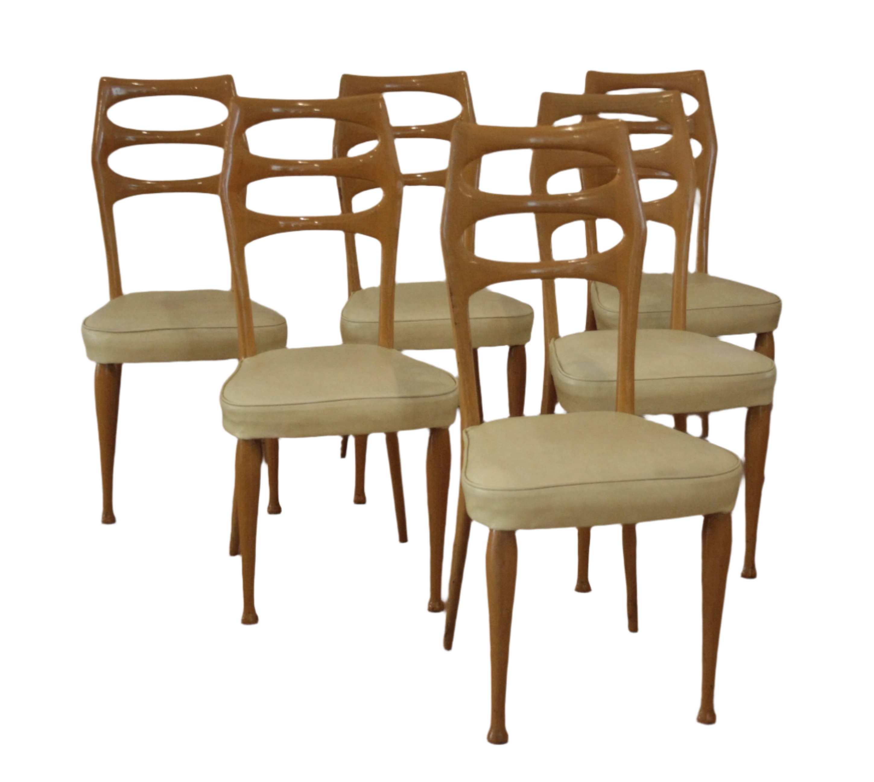 Mid-Century Modern Dining Chairs by Vittorio Dassi, 1950s, Set of 6 ...