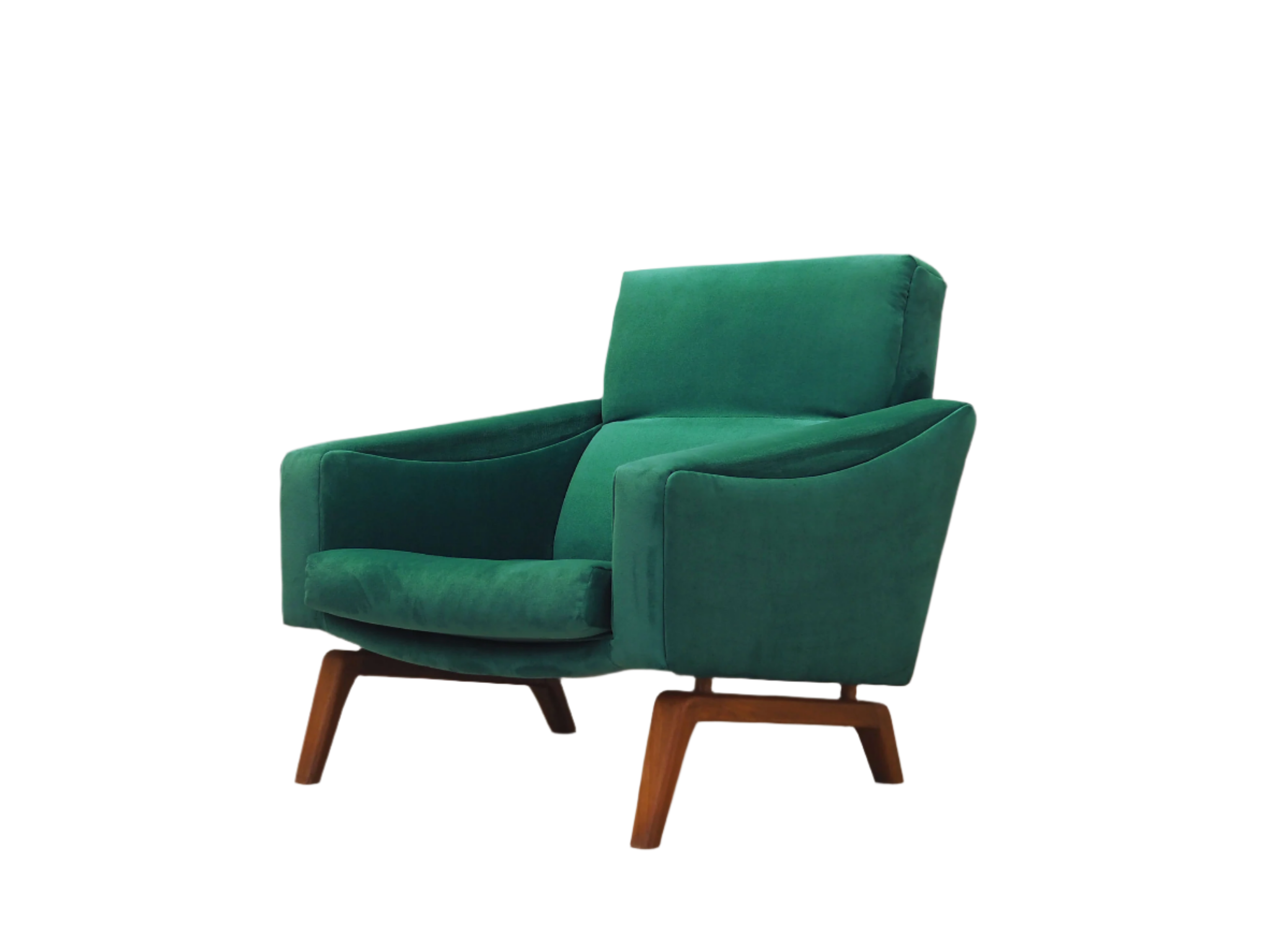 Green armchair in Danish design from 1970s – Curiouz
