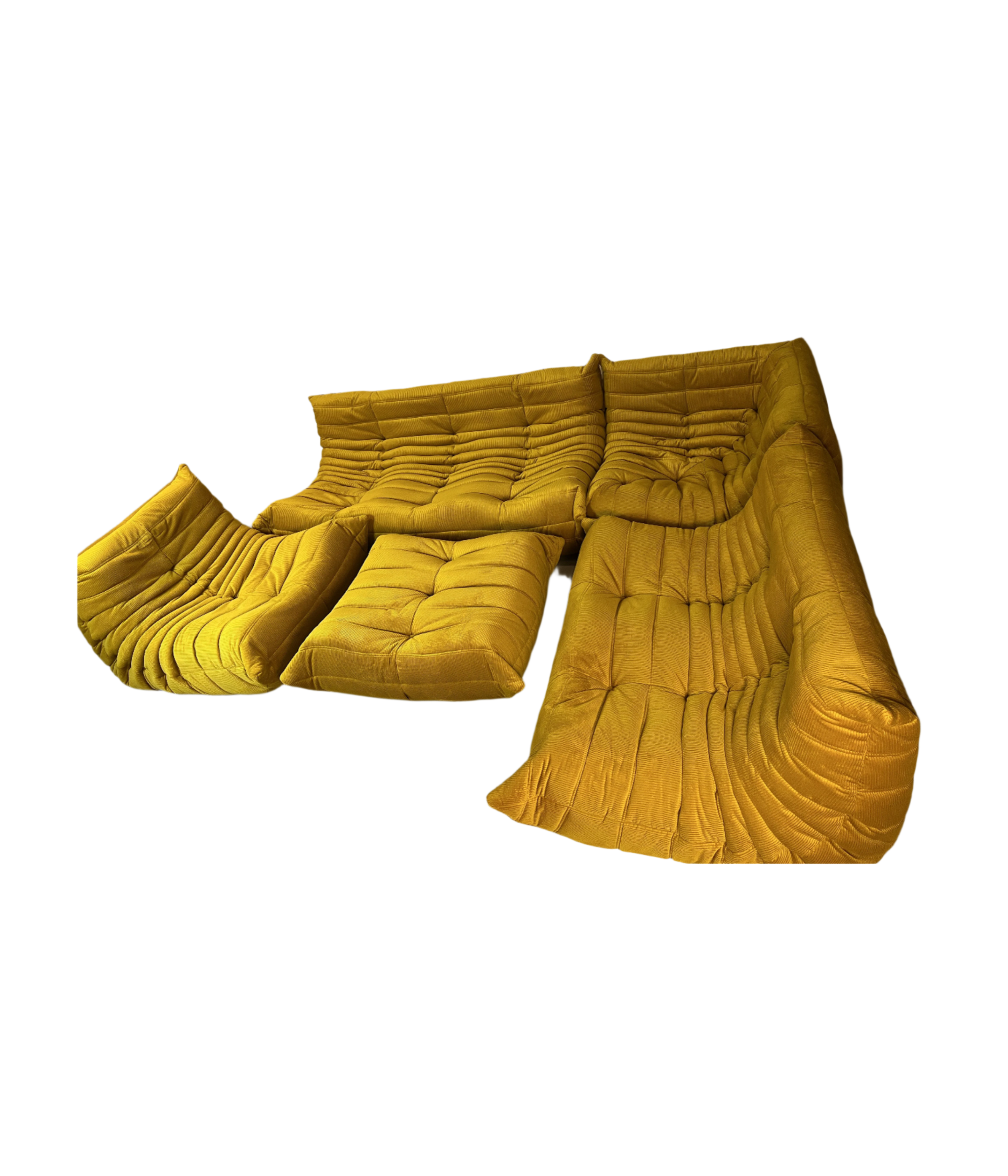 Set of 5 Golden Togo Living Room Set by Michel Ducaroy – Curiouz