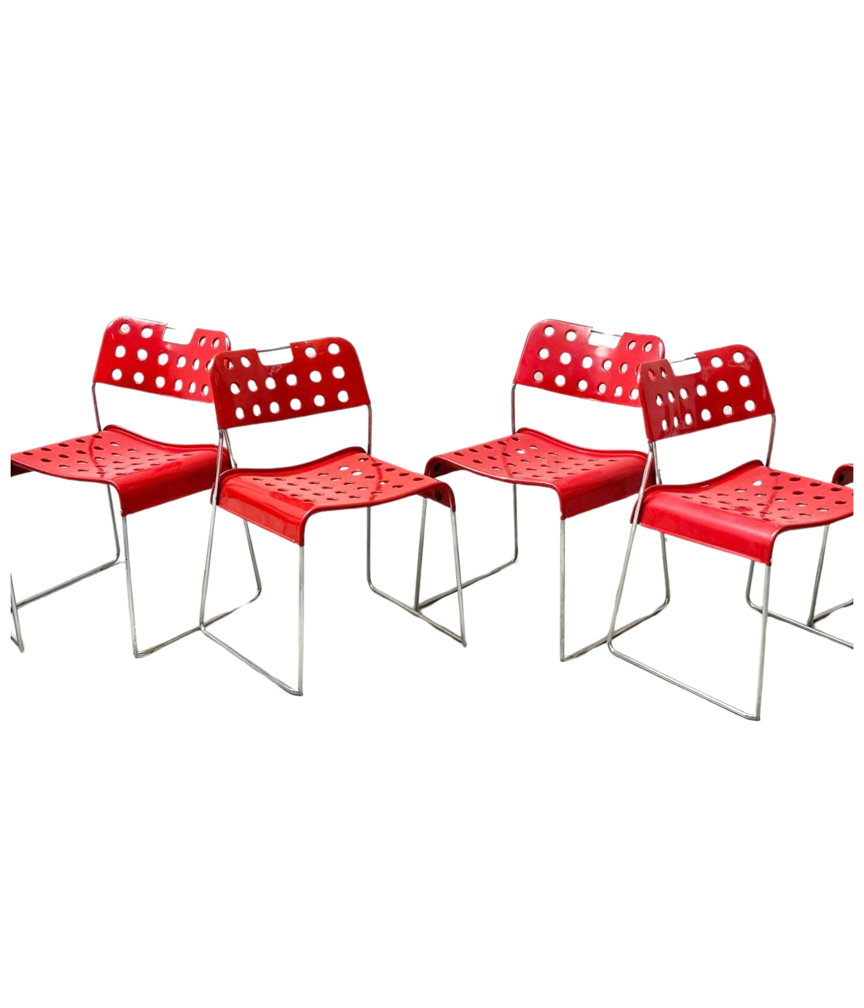 Set of 6 Omstak chairs by Kinsman for Bieffeplast – Curiouz