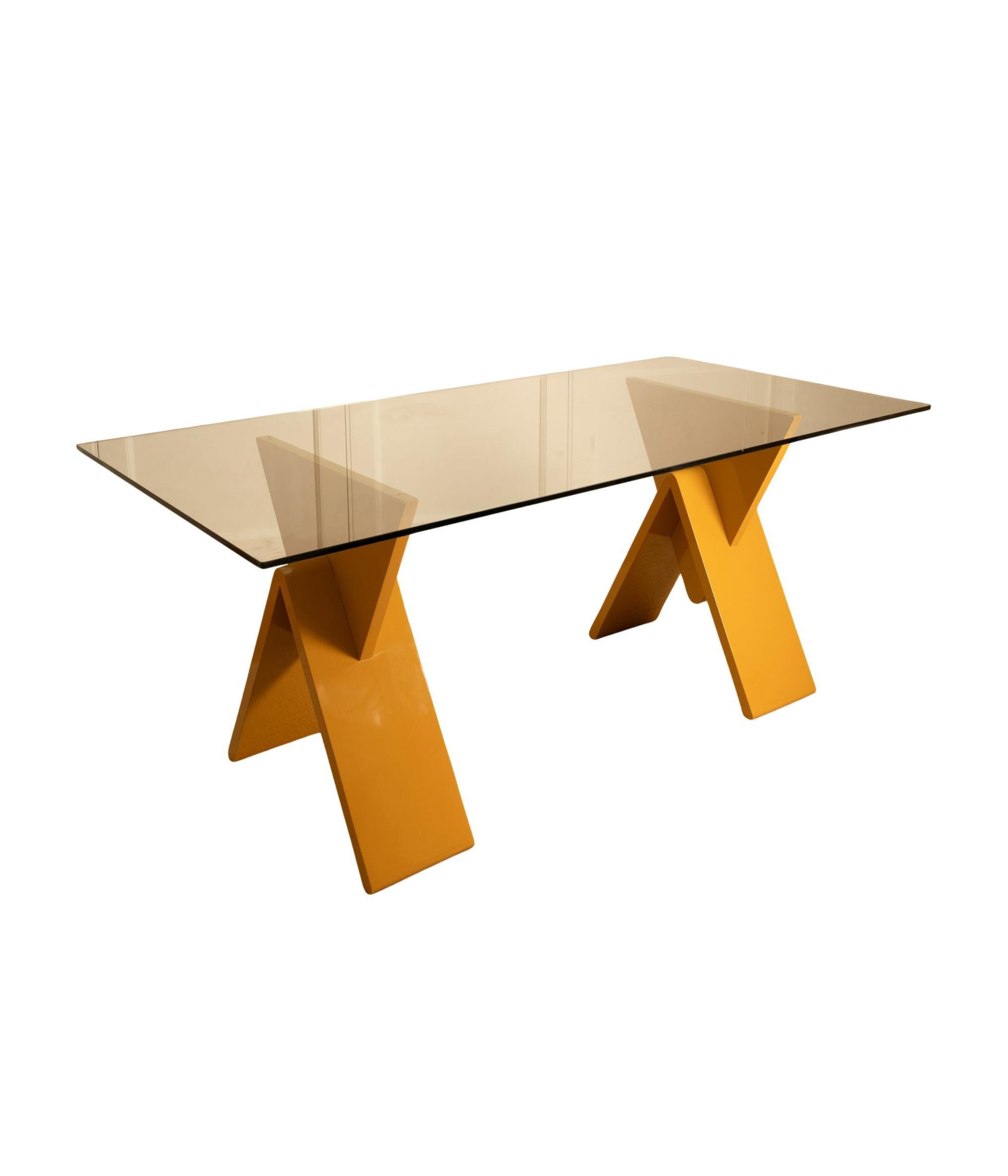 lacquer & glass table Italy from 1980s – Curiouz