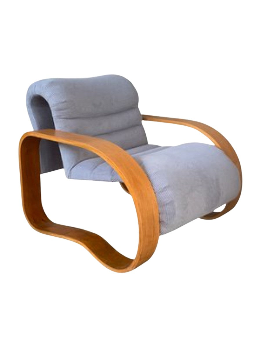 Midcentury Modern Curvy Wavy Lounge Chair by Jan Bocan, 1970s – Curiouz